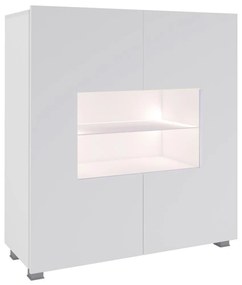 Obývací stěna CALABRINI b | 350 cm | 7 dílů Y | bílá lesk