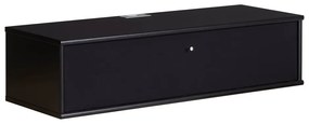 Černý TV stolek v dekoru jasanu 89x22 cm Mistral – Hammel Furniture