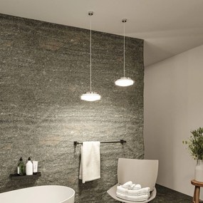 Paulmann Luena LED závěsné světlo IP44 chrom Ø25cm