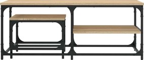 vidaXL Hnízdové konferenční stolky 2 ks kompozitní dřevo [835395] Barva: kouřový dub