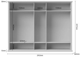 Ložnicová sestava Tara - grafit/ořech pacific