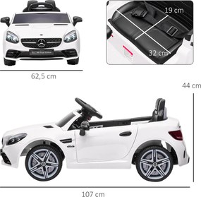 AIYAPLAY dětské elektrické autíčko s dálkovým ovládáním Mercedes SLC bílé