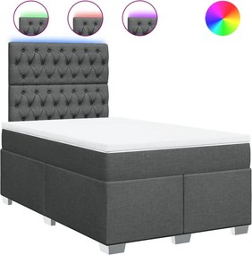 Box spring postel s matrací tmavě šedá 120x200 cm textil 3292763