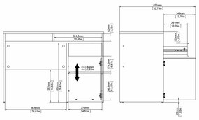 Psací stůl Felix 488 bílý lesk
