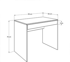 Pracovní stůl Cima Diamond White