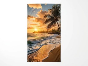 Rychleschnoucí plážová osuška SUNSETA barevná 70 x 140 cm, 100% mikrovlákno