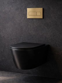 UPTrend Závěsný WC komplet bez příruby AMARO VORTEX TR2217R‑U18 včetně Soft-Close sedátka, černá mat