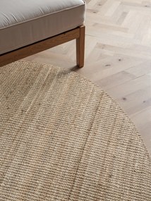 Hanse Home, Kusový koberec Jaipur 105975 Grey/Brown kruh, 200x200 (průměr) kruh, béžová, chodba / předsíň