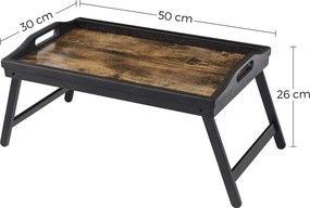 Snídaňový tác, skládací s bambusovými nohami