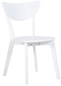 Sada jídelního stolu a 4 židlí bílá ROXBY Beliani