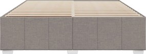 Rám postele bez matrace taupe 200 x 200 cm textil 3284864
