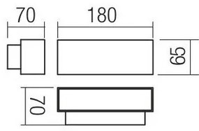 Redo 90095 - LED Venkovní nástěnné svítidlo PLANIT LED/10W/230V 3000K IP54 bílá