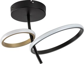Rabalux Černé stropní LED svítidlo Emilion 390mm 24W 71296