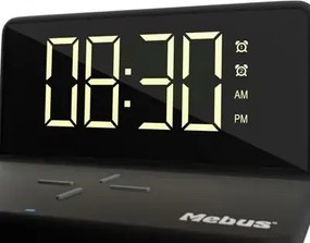 Mebus 25622  Digitální budík s bezdrátovou nabíječkou