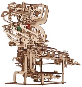 Ugears 3D dřevěné mechanické puzzle Kuličková dráha řetězová