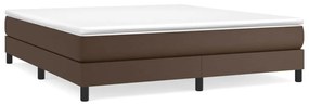 Box spring postel s matrací hnědá 180x200 cm umělá kůže,  3144276