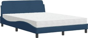 Postel s matrací Dover modrá 140 x 190 cm textil 3208390