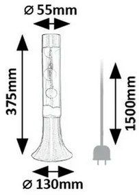 Rabalux 76025 dekorativní lávová stolní LED lampa Poppilol, červenožlutá