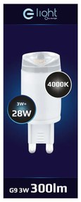 Dekorační LED žárovka G9 neutrální 4000k 3w 300 lm keramická