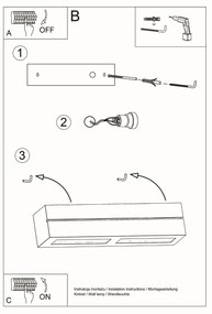Nástěnné svítidlo Vega, 1x bílé keramické stínítko
