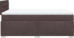 Box spring postel s matrací tmavě hnědá 120x190 cm textil 3285844