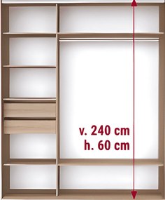 Dvoudveřová šatní skříň ONYX (na výběr více variant)