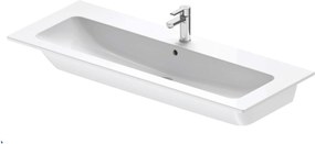 Duravit ME by Starck - Umyvadlo 123x49 cm, s přepadem, otvor pro baterii, DuraShield, bílá 236112AA00