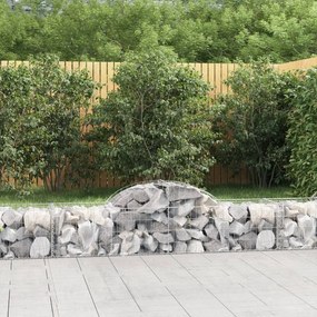 Klenuté gabionové koše 12 ks 200x50x40/60 cm pozinkované železo 3146267