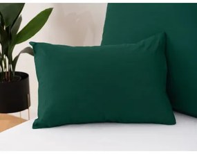MKLuzkoviny.cz Bavlněný povlak na polštář Renforcé 40 × 60 cm – Jasmine tmavě zelená