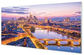 akrylový obraz Berlín noční panorama 140x70 cm