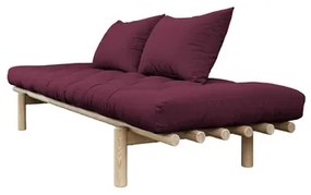sofa PACE by Karup - 75*200 cm natural (přírodní) + futon bordeaux 710