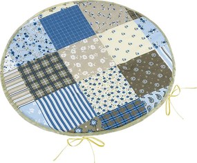 Bellatex Sedák Adéla kulatý hladký Modrá 40 cm, (průměr)
