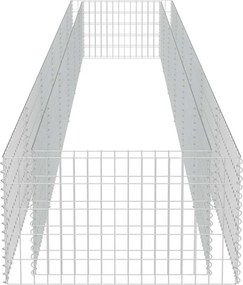 Gabionový vyvýšený záhon pozinkovaná ocel 540 x 90 x 50 cm 143555