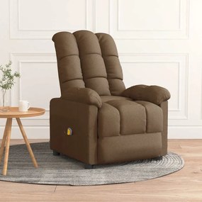 Masážní křeslo hnědé textil 289810