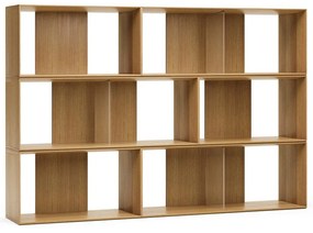 Modulární policový systém v dekoru dubu v přírodní barvě 6 ks 168x114 cm Litto – Kave Home