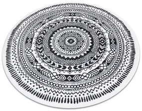 Dywany Luszczow Kulatý koberec FUN Napkin ubrousek - šedá Rozměr koberce: 120 cm KRUH