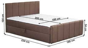 Boxspringová postel STAR 180x200 Tempo Kondela