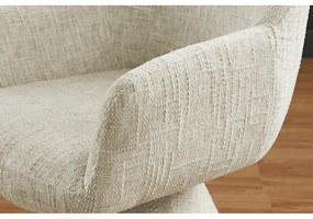 Massive home | Otočná židle AMBIENTO 180° s područkami, ženilková látka béžová, automatické vracení