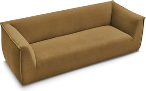Manšestrová pohovka v hořčicové barvě 242 cm Giorgia – Bobochic Paris