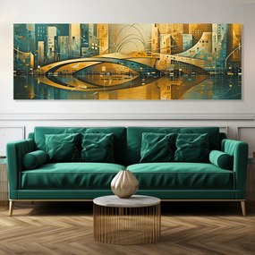Obraz na plátně - U dvou mostů v Bayonne FeelHappy.cz Velikost obrazu: 150 x 50 cm