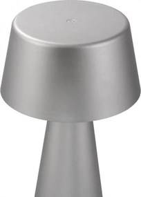 LD 19260-21 ABERA LED stolní lampa na baterie stříbrná dotykový stmívač IP54 USB vnitřní i venkovní použití 3000K - JUST LIGHT