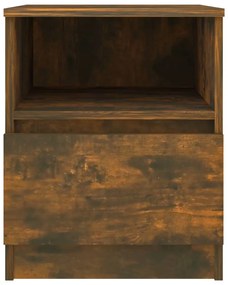 Noční stolek kouřový dub 40 x 40 x 50 cm kompozitní dřevo