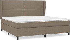 Box spring postel s matrací taupe 200x200 cm textil 3127913