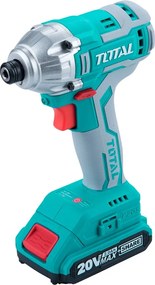 Utahovák rázový AKU 1/4", brushless, 20 V Li - ion (2x), 2000 mAh, industrial TOTAL TIRLI2002