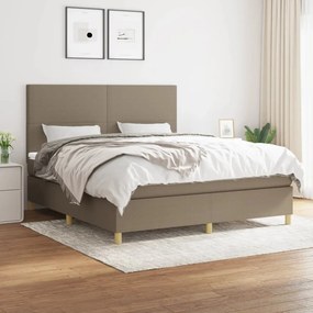 Box spring postel s matrací taupe 180x200 cm textil 3142197