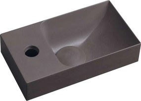Sapho Small - Umývátko, 31x17 cm, bez přepadu, otvor pro baterii vlevo, tmavě hnědá PK30015
