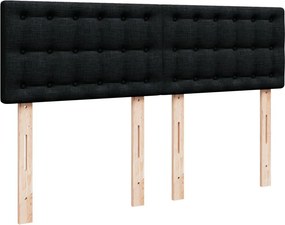 Box spring postel s matrací černá 160x200 cm textil 3288255