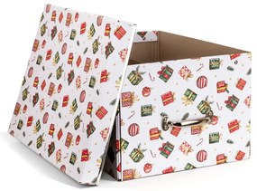 Kartonový úložný box s víkem/dekorativní 37x50x15 cm Engla Christmas Storage – Bigso