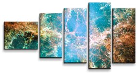 Sablio Obraz - 5-dílný Vesmírná abstrakce - 100x60 cm