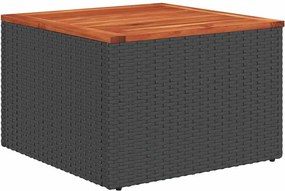 11dílná zahradní sedací souprava s polštáři černá polyratan 3224755